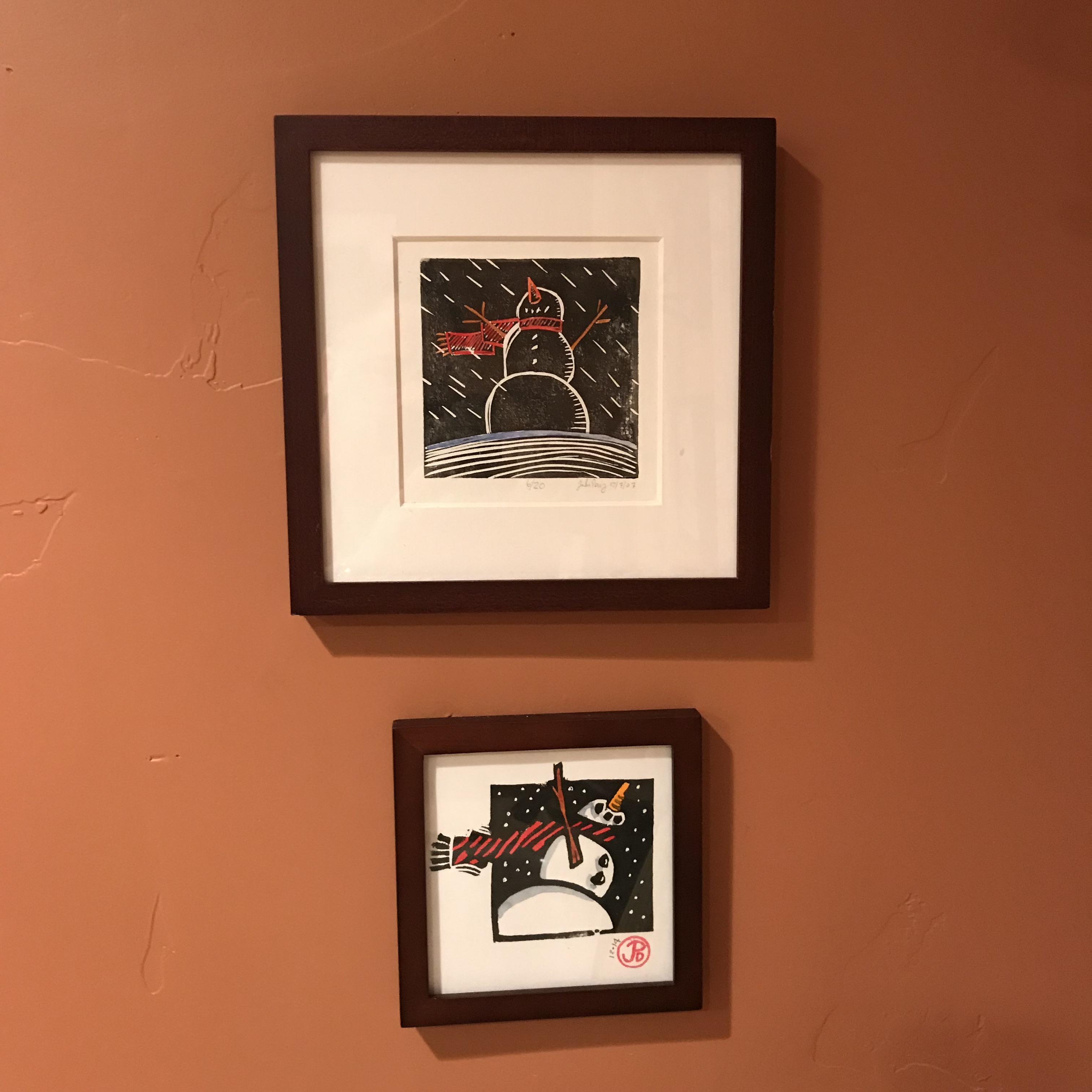 2018 Holiday Linocut Print – Corvid Sketcher