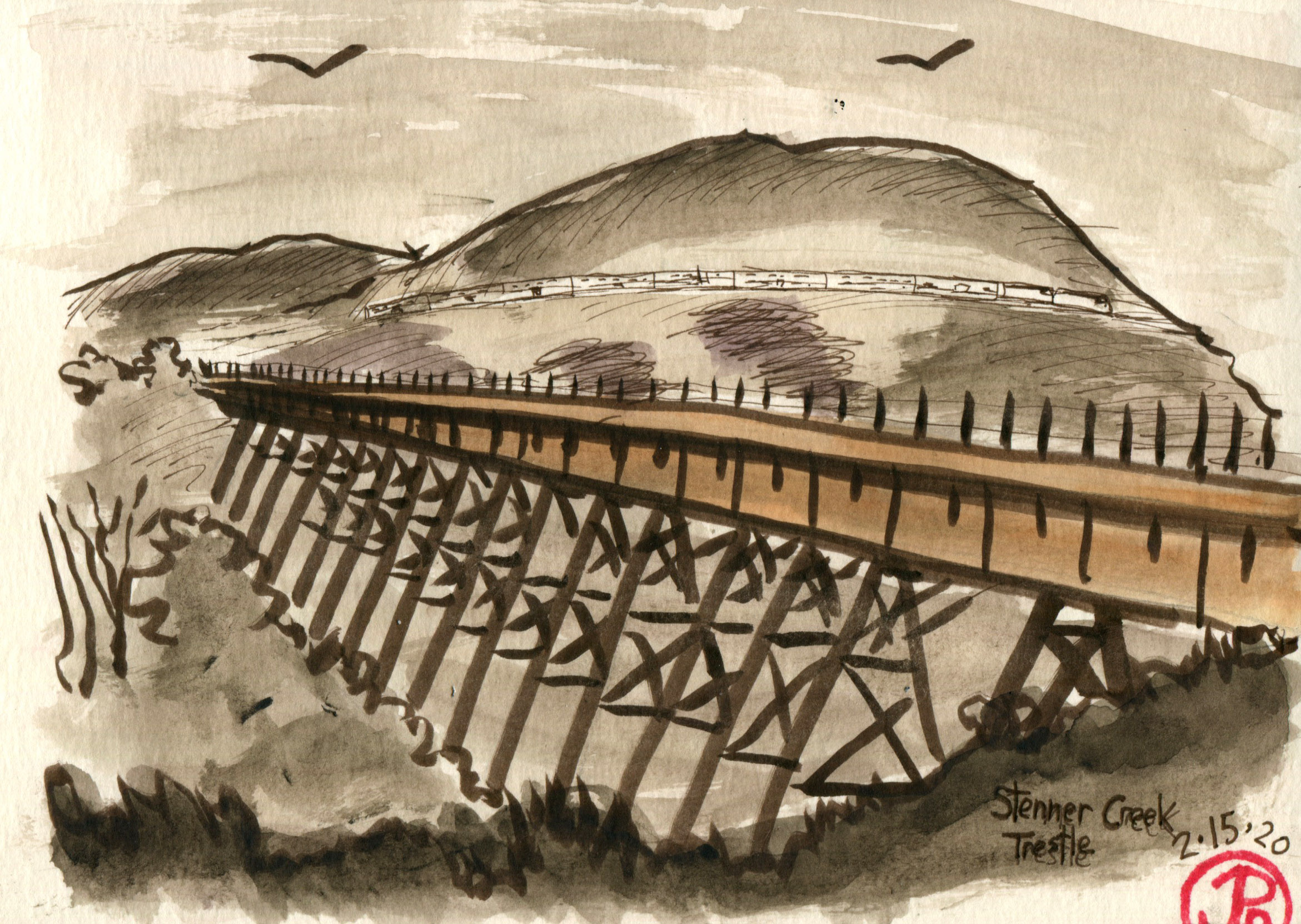 Stenner Creek Trestle – Corvid Sketcher