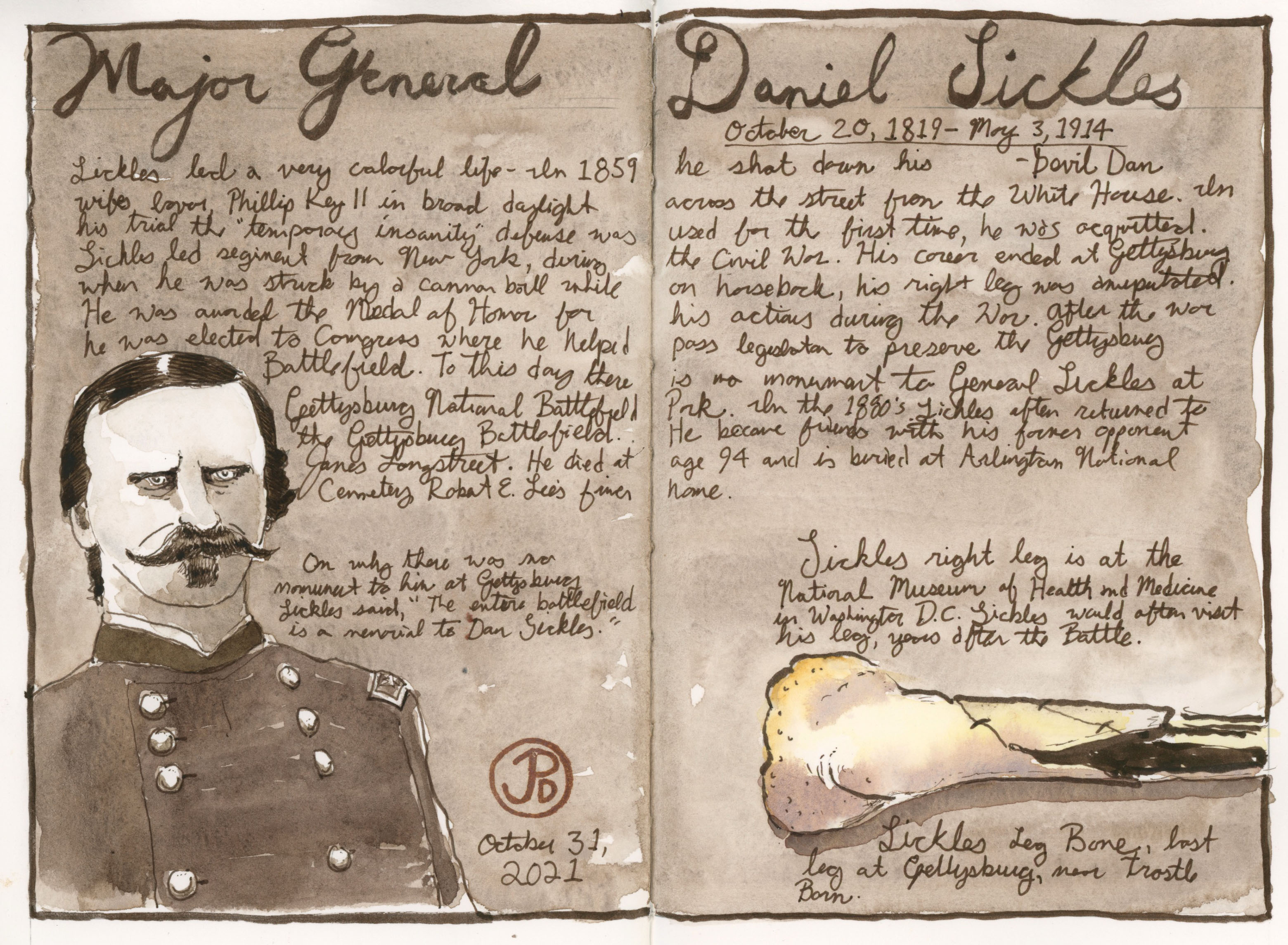 Devil Dan Sickles – Corvid Sketcher