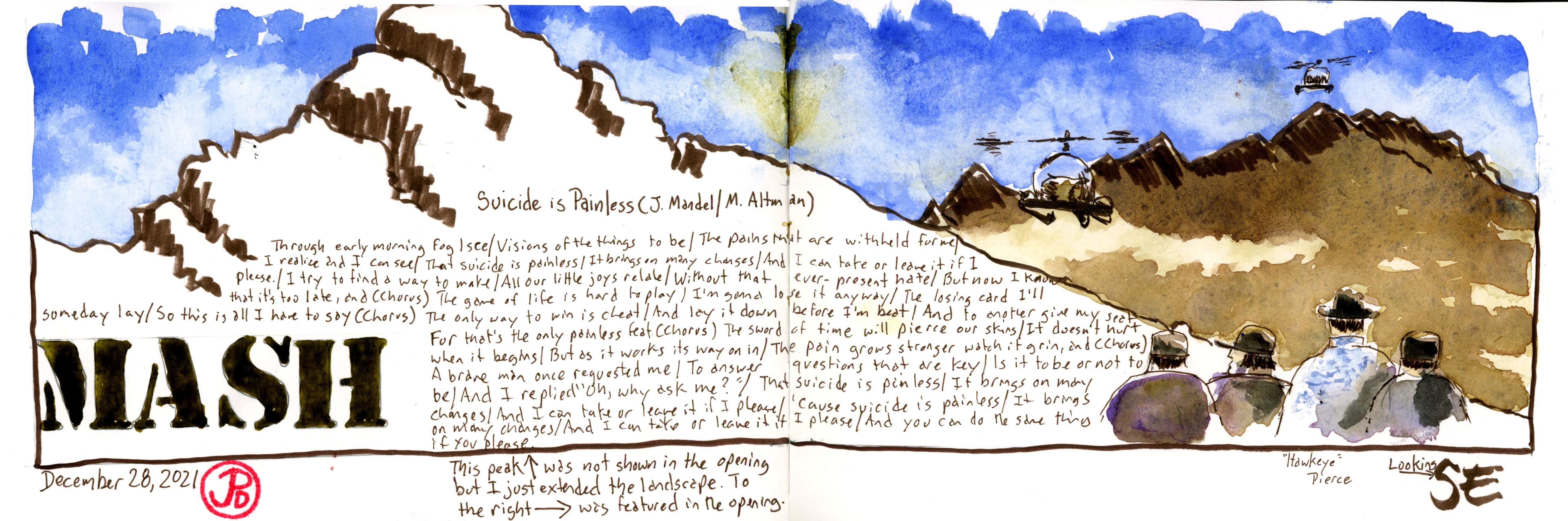 Sketching on the Helipad, M*A*S*H Part 2 – Corvid Sketcher