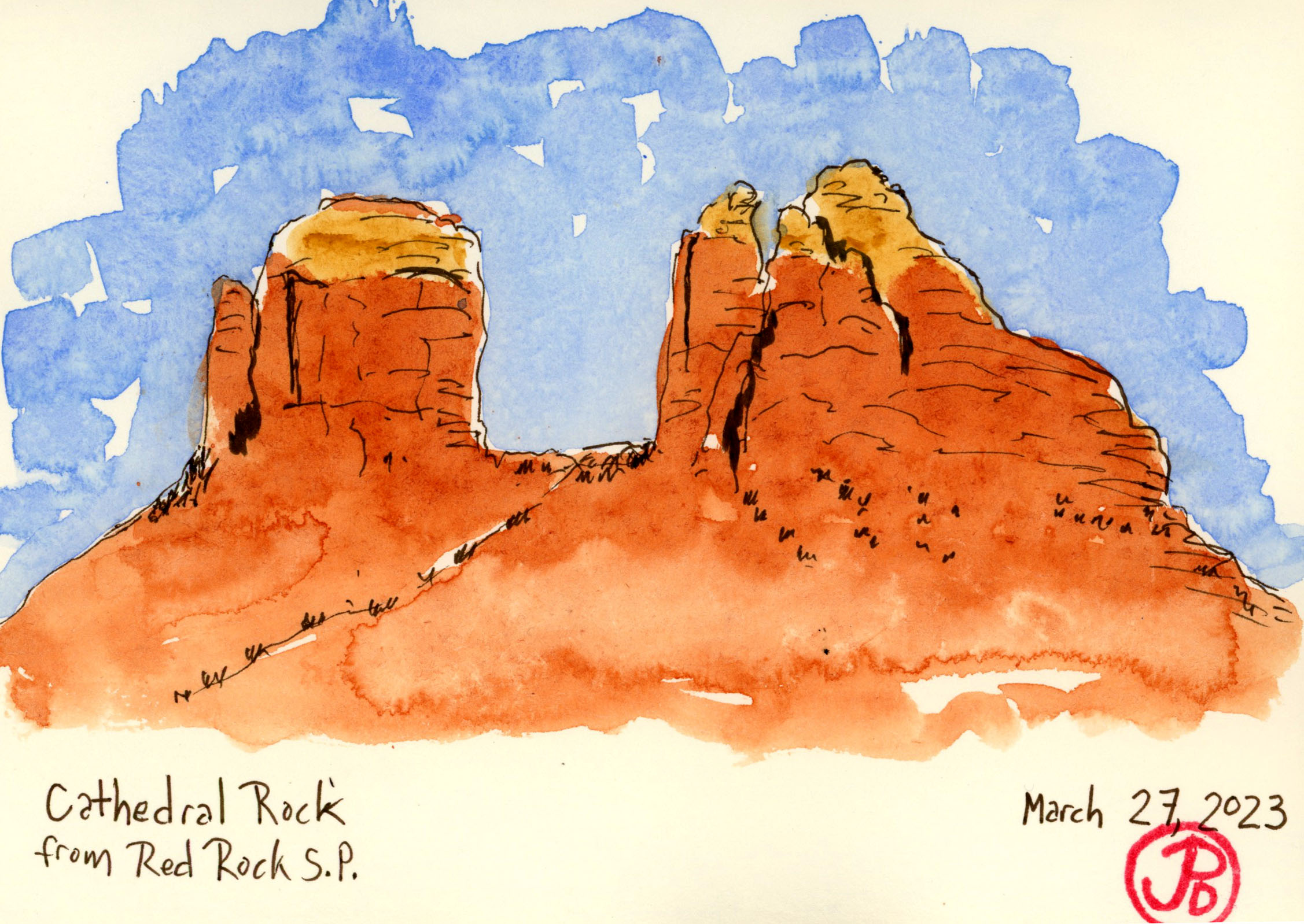 Sketching Red Rocks – Corvid Sketcher