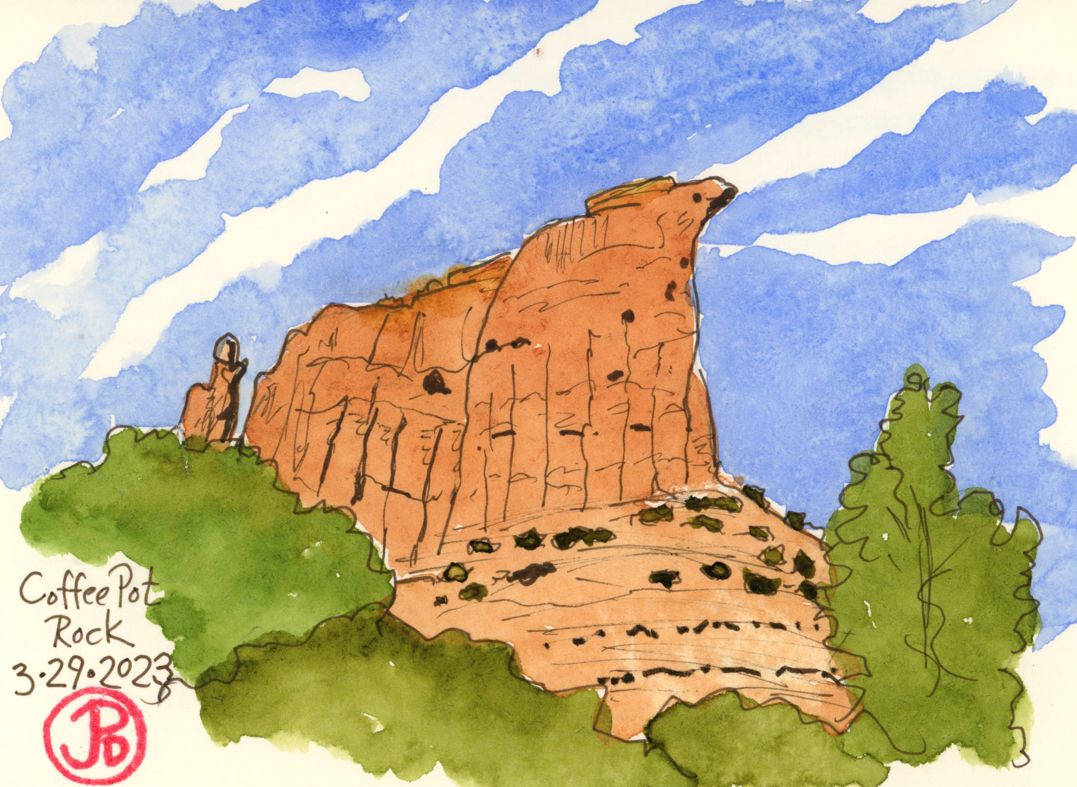 Sketching Red Rocks – Corvid Sketcher