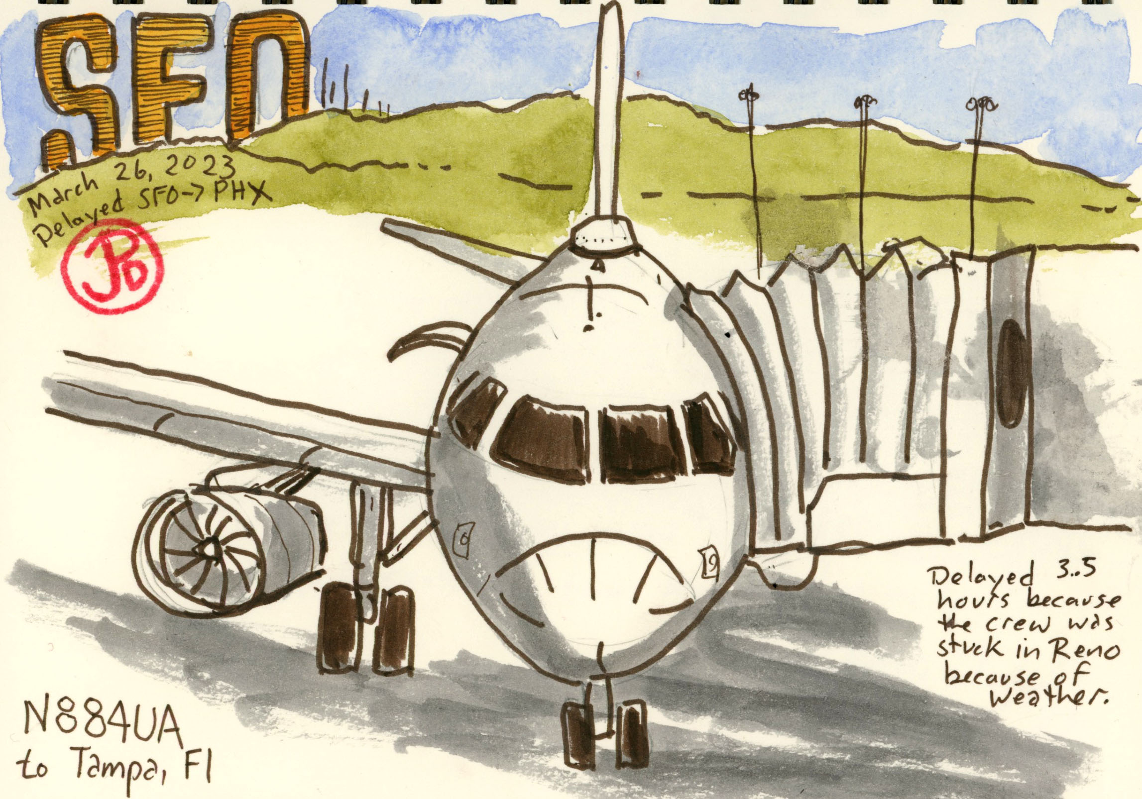 SFO Groundtime – Corvid Sketcher