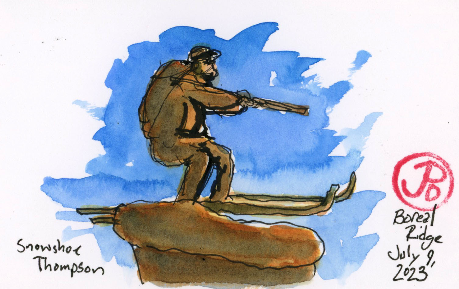 Snowshoe Thompson: A Viking on Skis – Corvid Sketcher