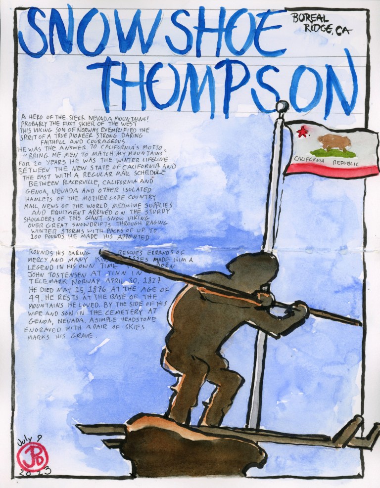 Snowshoe Thompson: A Viking on Skis – Corvid Sketcher