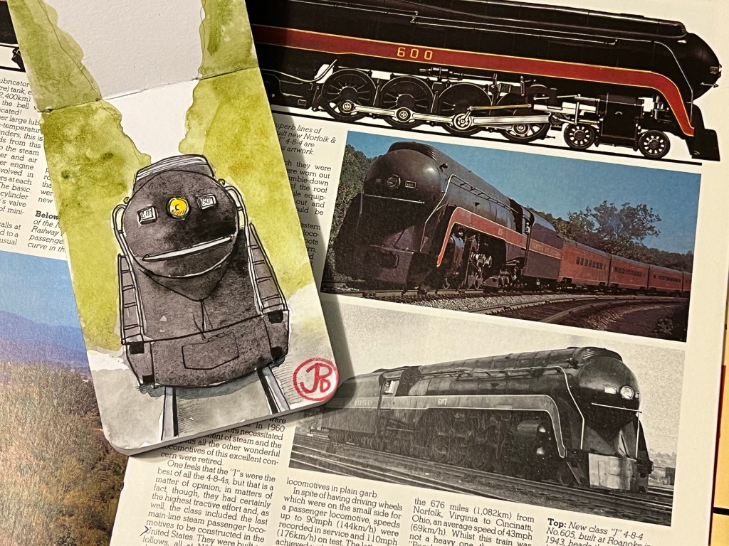 Post No. 611: Norfolk and Western J Class No. 611 – Corvid Sketcher