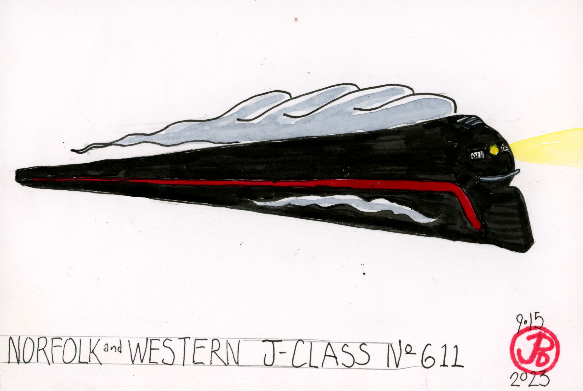 Post No. 611: Norfolk and Western J Class No. 611 – Corvid Sketcher