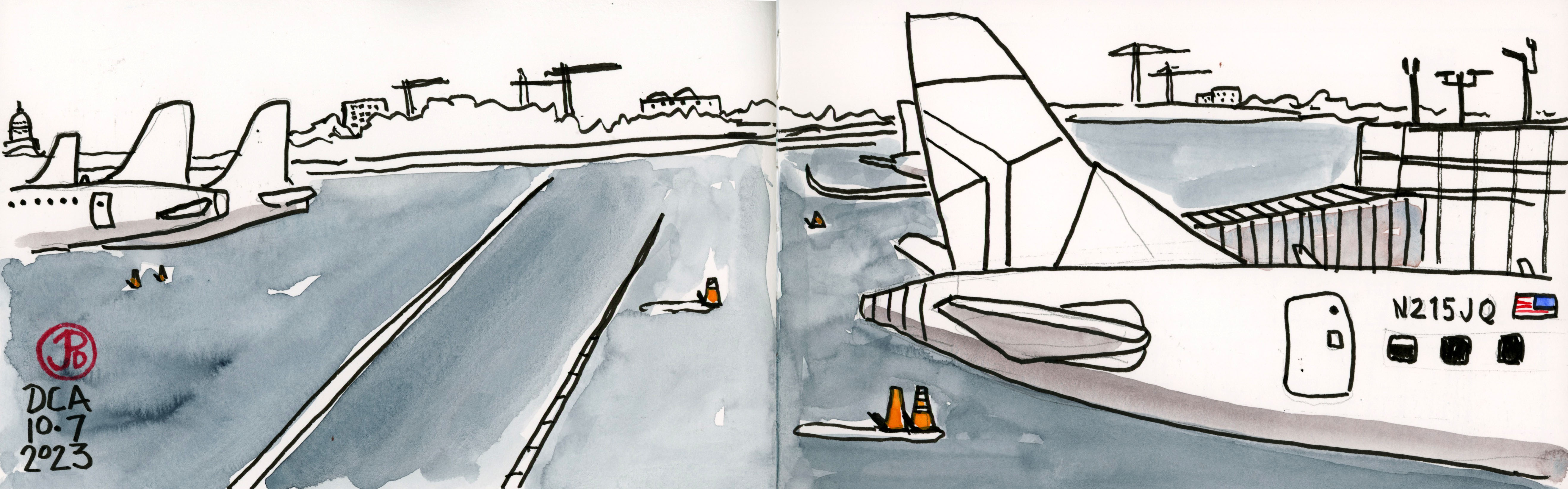 Airport Sketching: SFO to DCA – Corvid Sketcher