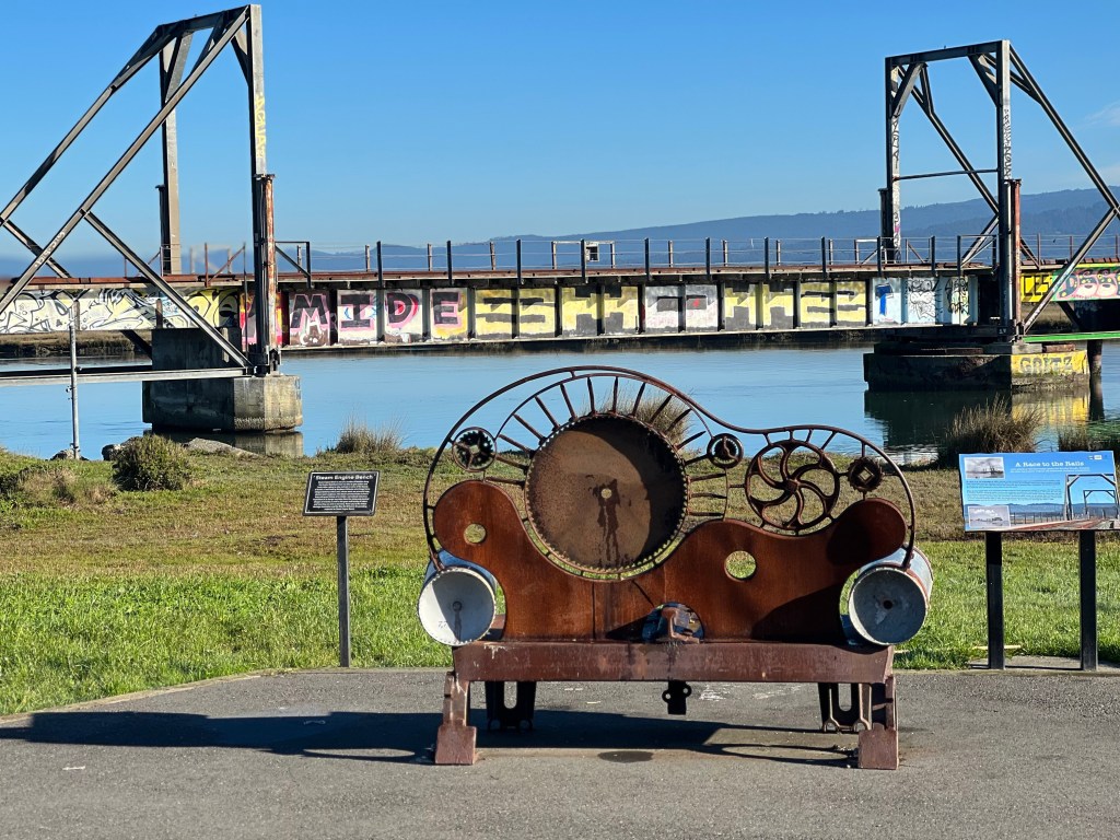 Northwestern Pacific’s Eureka Slough Bridge – Corvid Sketcher