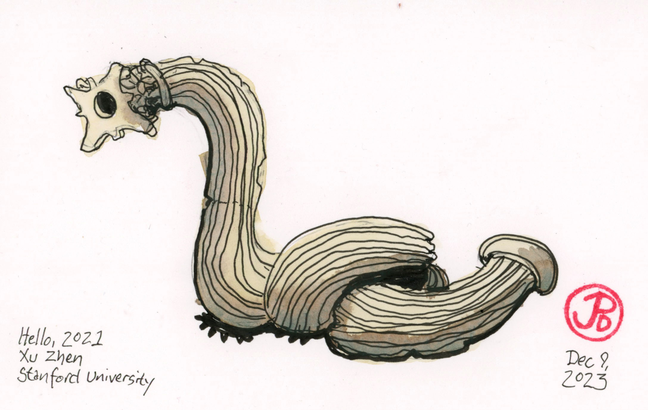 Column Snake, Stanford – Corvid Sketcher