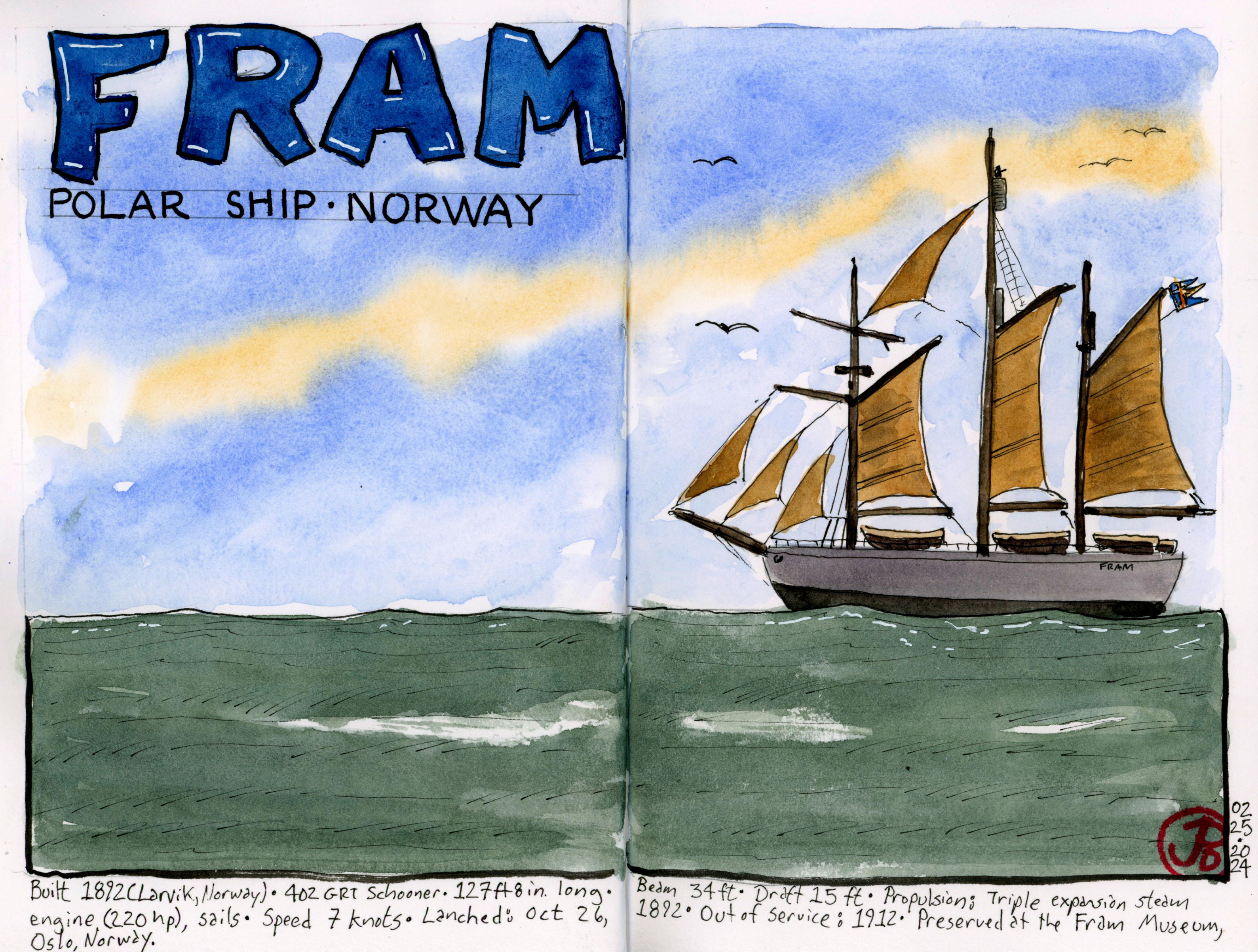 Polar Ship Fram – Corvid Sketcher