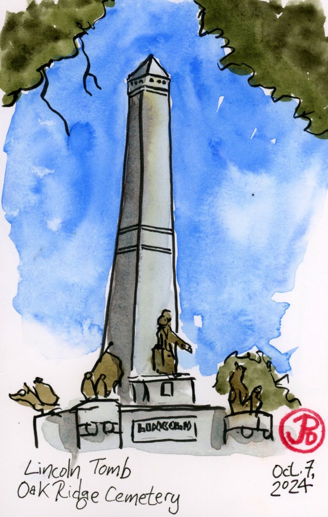 Silhouette Of Abraham Lincolns Tomb Walk In Abraham Lincoln's